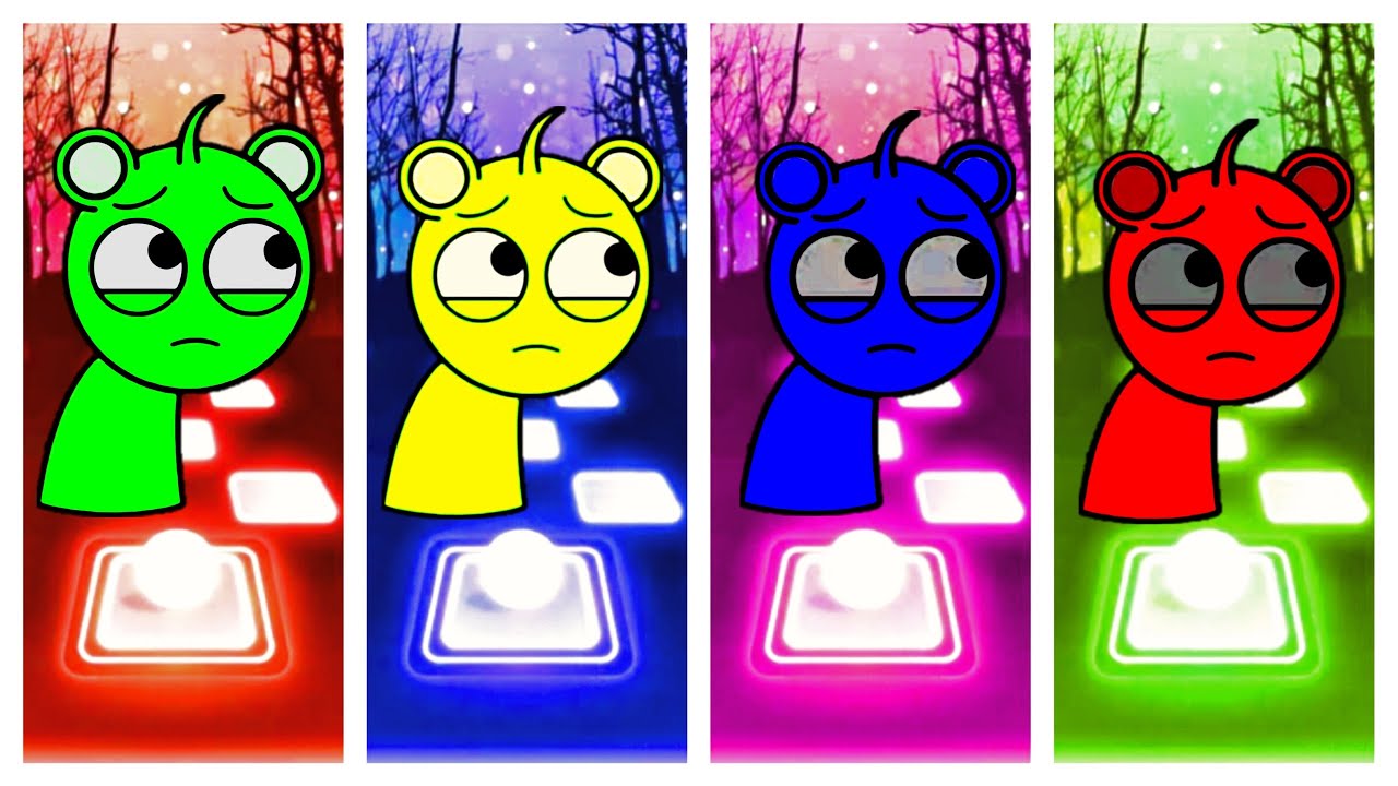 Sprunki green 🆚 Sprunki yellow 🆚 Sprunki sky blue 🆚 Sprunki red 💥who is ...