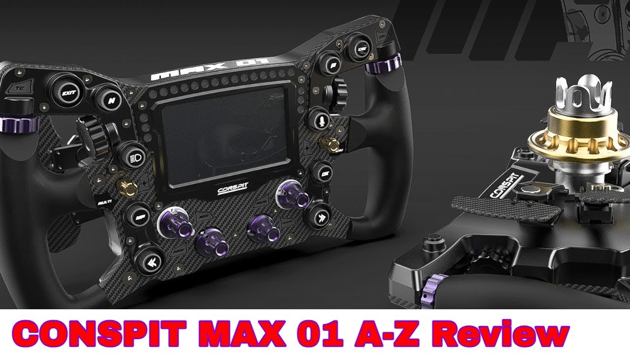 CONSPIT MAX 01 Wheel - High End GT Lenkrad mit Simhub Support im A-Z Review - YouTube