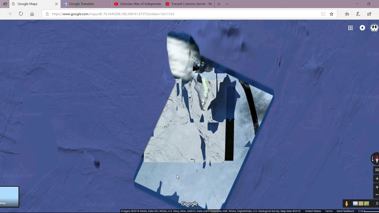A glitch on google maps - YouTube