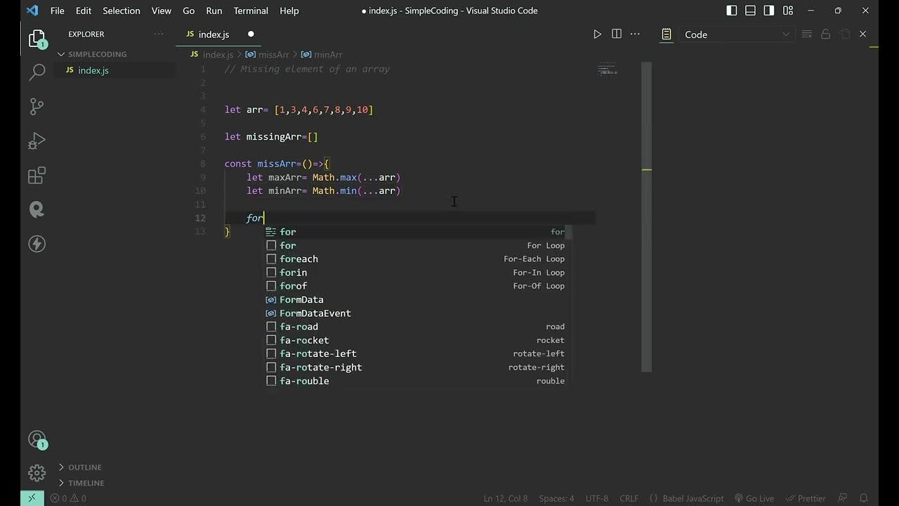 Missing Element Of An Array Javascript Javascriptinterviewquestions Javascripttutorial Youtube
