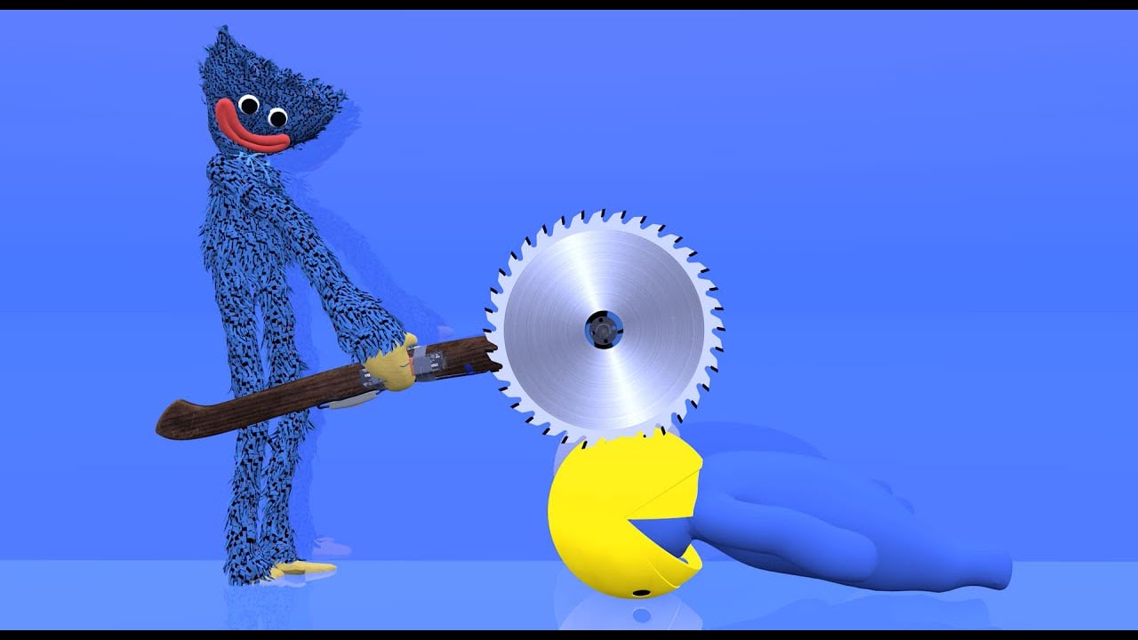 Pacman vs Huggy Wuggy and blue from Rainbow friends. Animation part 5 ...