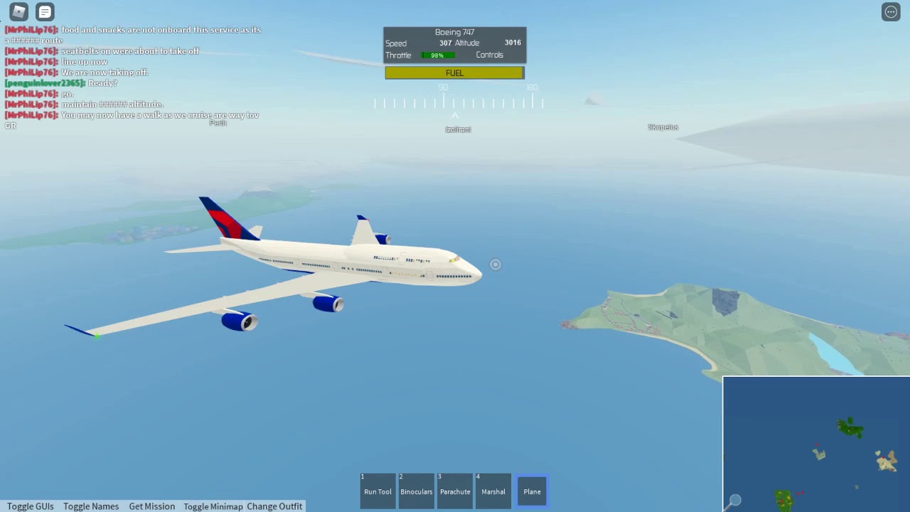 Delta ptfs flight from Perth to Greater Rockford with co pilot and ...