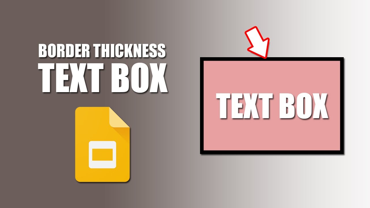 How to change text box border thickness in google slides - YouTube