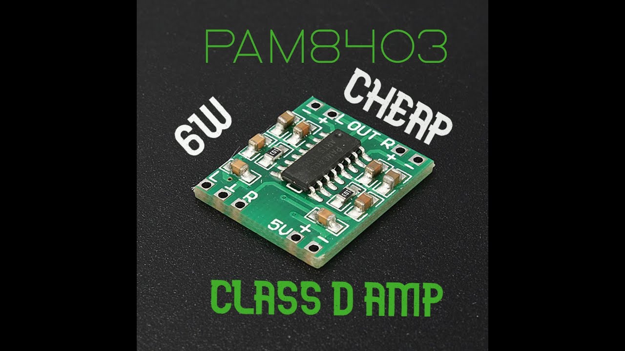 AMPLIFICADOR PAM8403 CONEXIÓN CON CONTROL DE VOLUMEN || PAM8403 ...