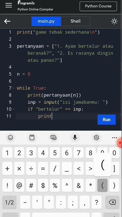 membuat game tebak sederhana #membuatgame #shorts #videoshort - YouTube