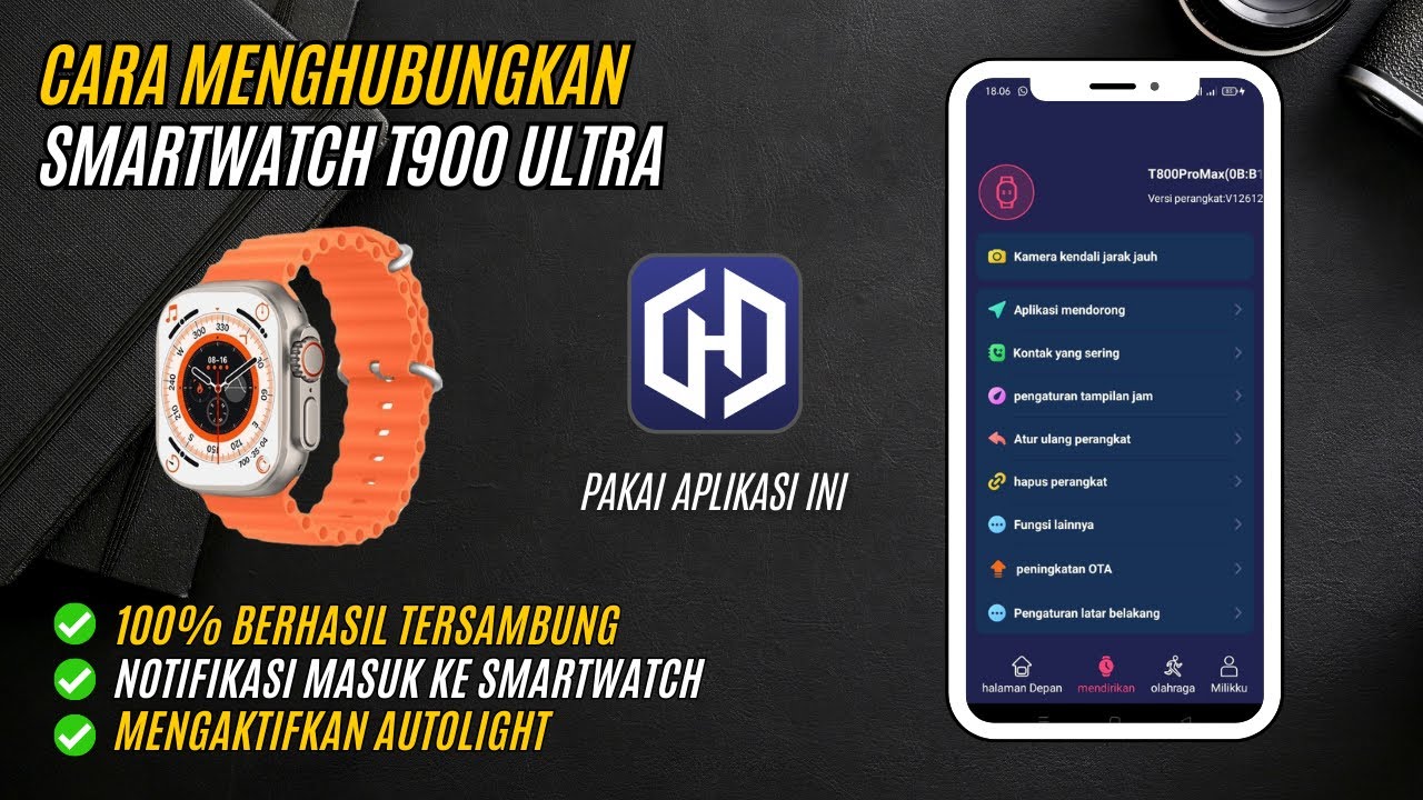 Cara Setting Smartwatch T900 Ultra | 100% Berhasil - YouTube