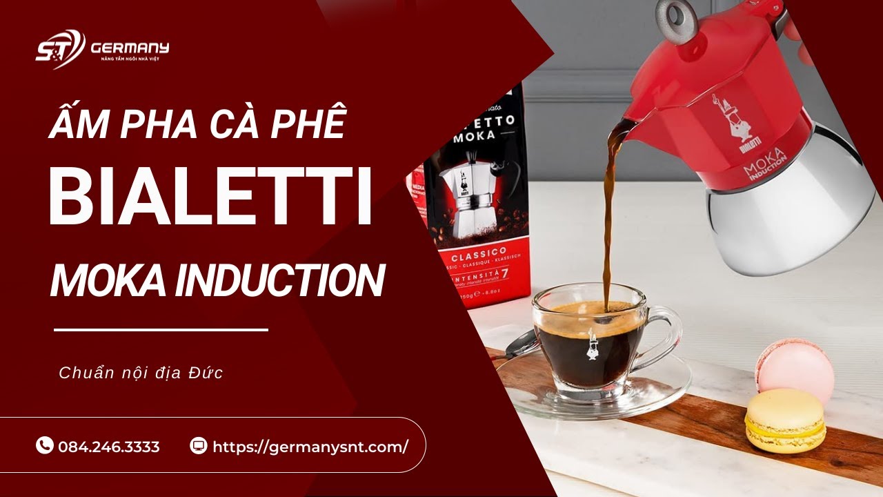 Ấm pha cà phê Bialetti Moka Induction màu đỏ - YouTube