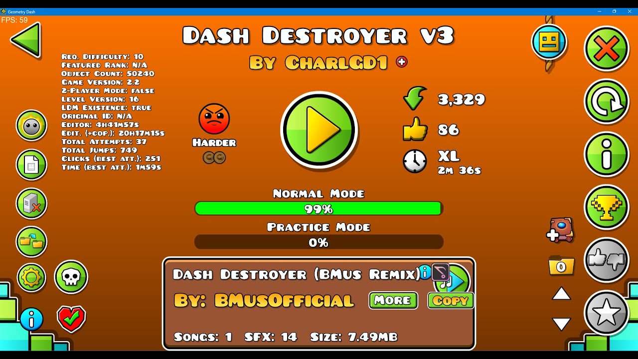 Dash Destroyer V3 | Geometry Dash 2.206 - YouTube