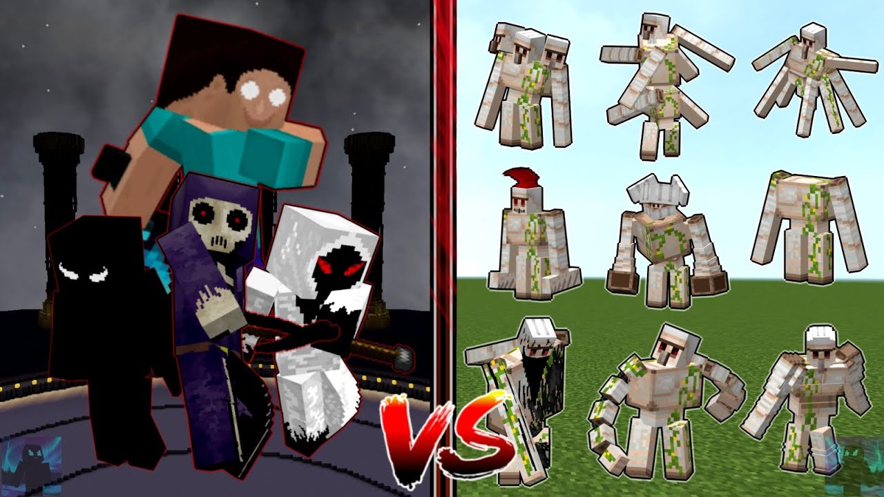 every Creepypasta Order vs all Golem mobs in minecraft | mob battle ...