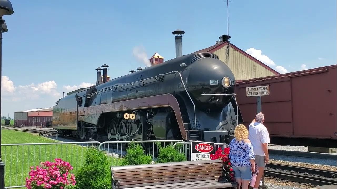 Norfolk and Western J 611 pulling into the station at Strasburg Railroad - YouTube