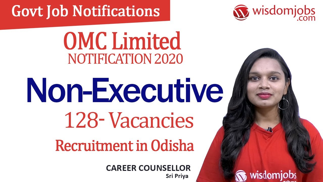 OMC Limited Jobs 2020 | 128 Non-Executive Vacancies in Odisha @Wisdom ...