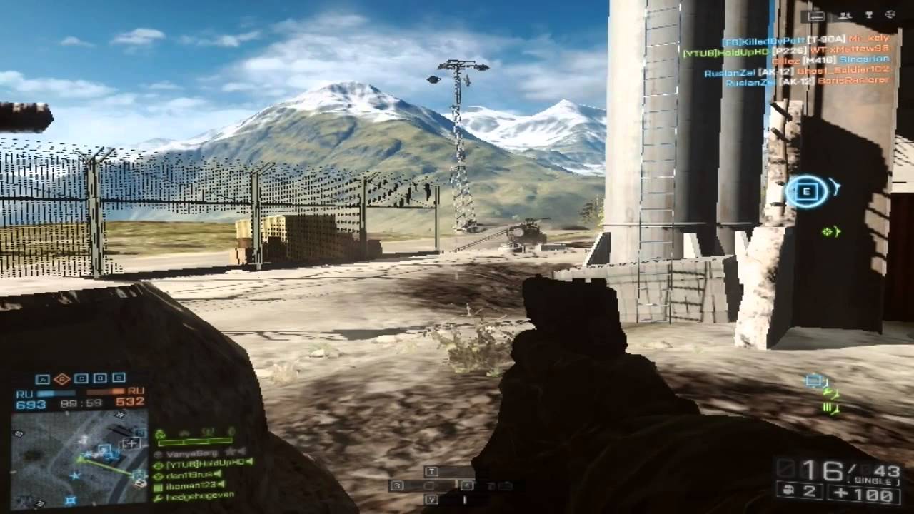 Battlefield 4 Sniping on Goldmud Railway - YouTube