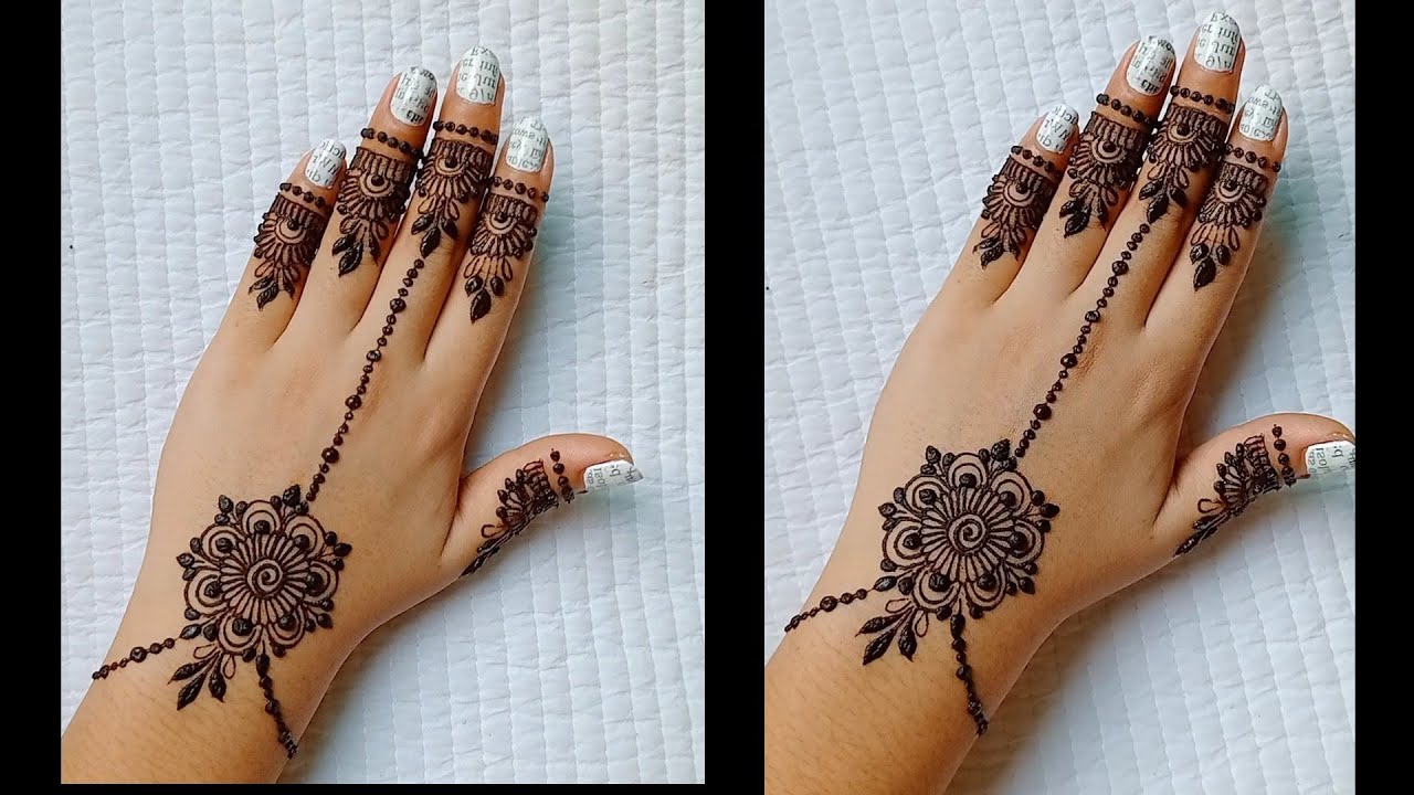 Stylish back hand simple and most beautiful mehndi design 2021 - Henna ...