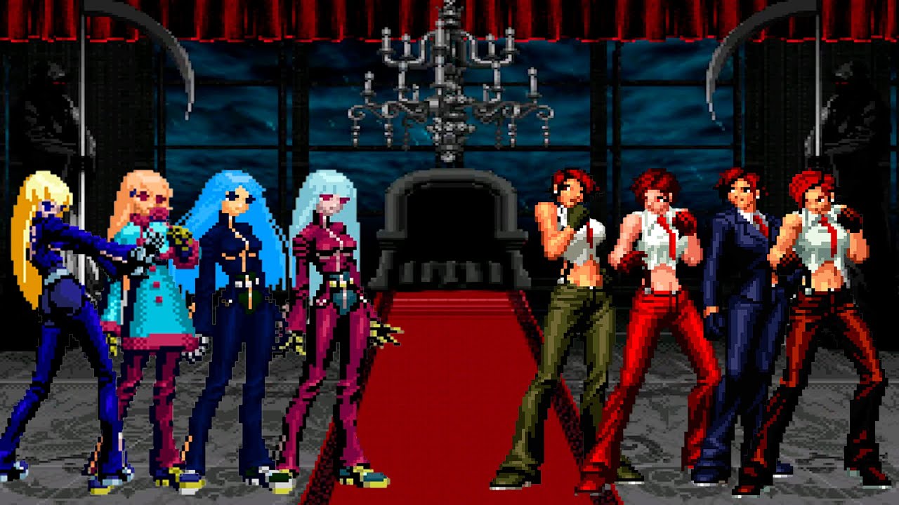 [KOF Mugen] Kula Diamond Team vs Vanessa Team - YouTube