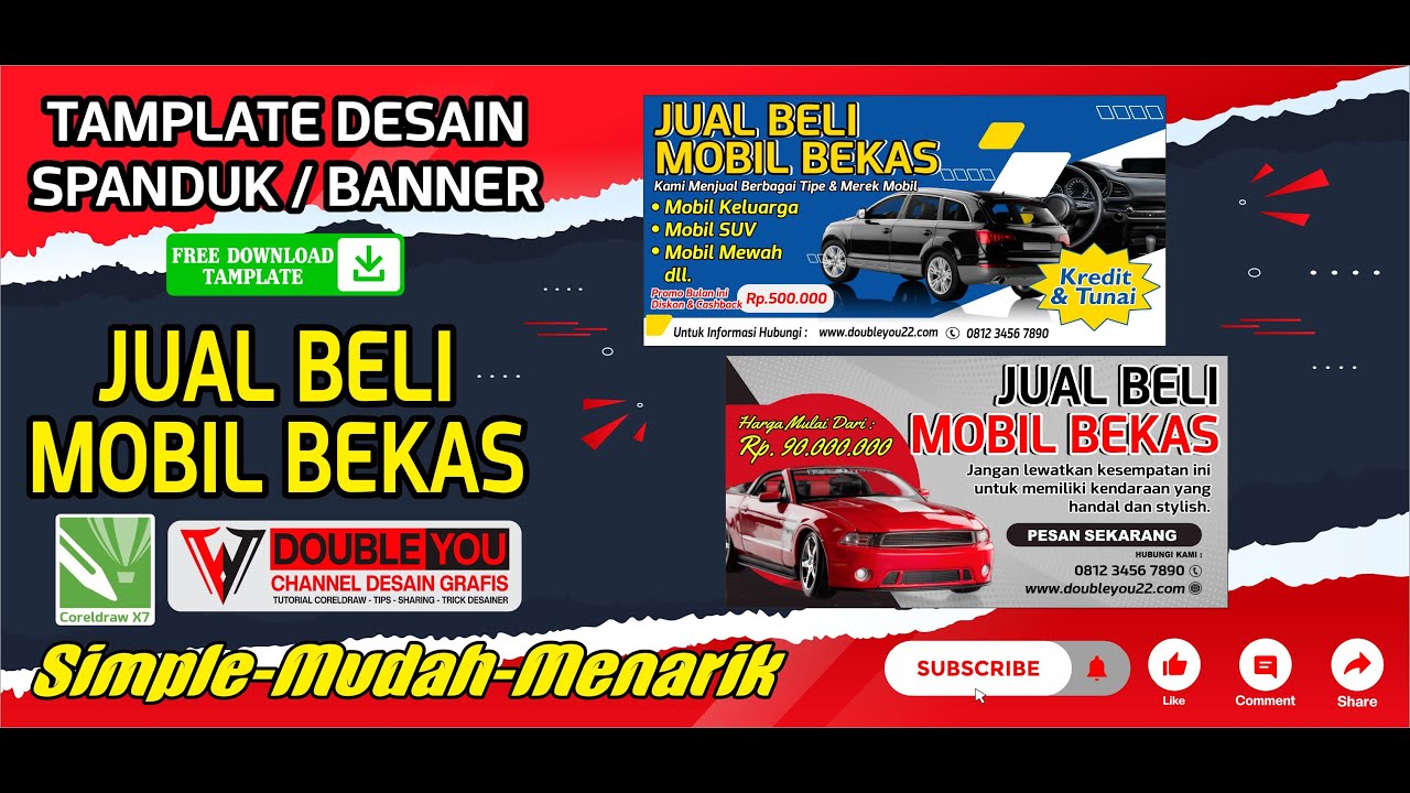 TEMPLATE Desain Spanduk / Banner / X Banner JUAL BELI MOBIL BEKAS ...