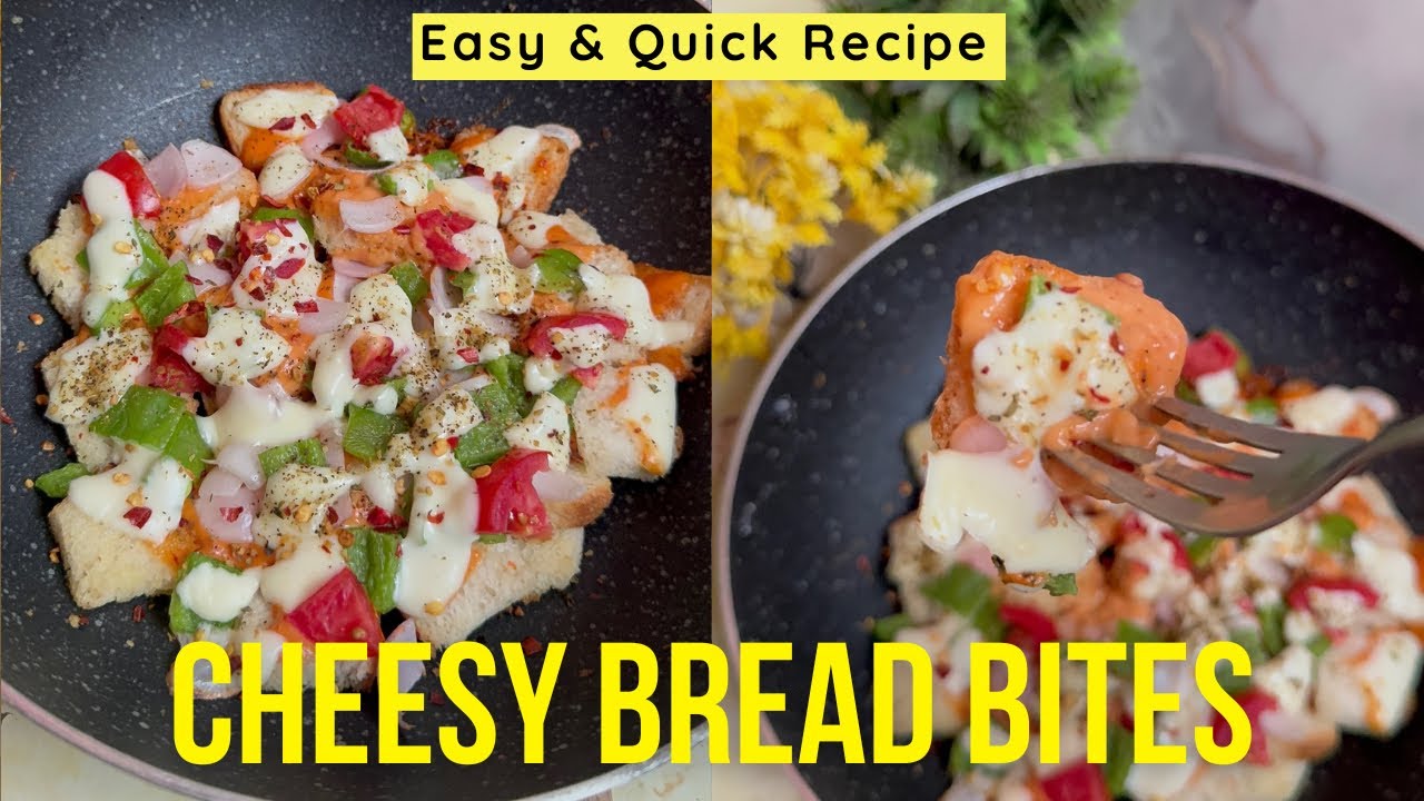 Cheesy Bread Bites | Easy Recipe | Creamy Bread Bites | Instant Snacks ...