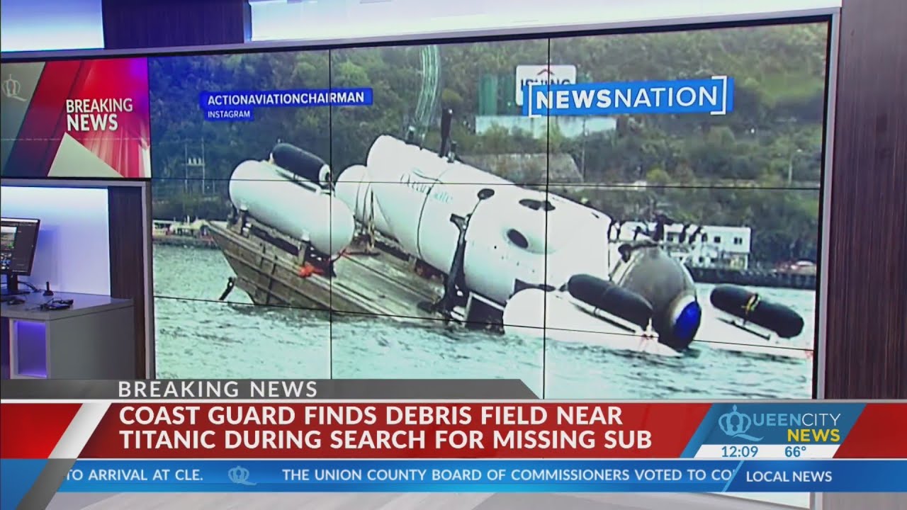 Debris field found near Titanic during search for sub - YouTube