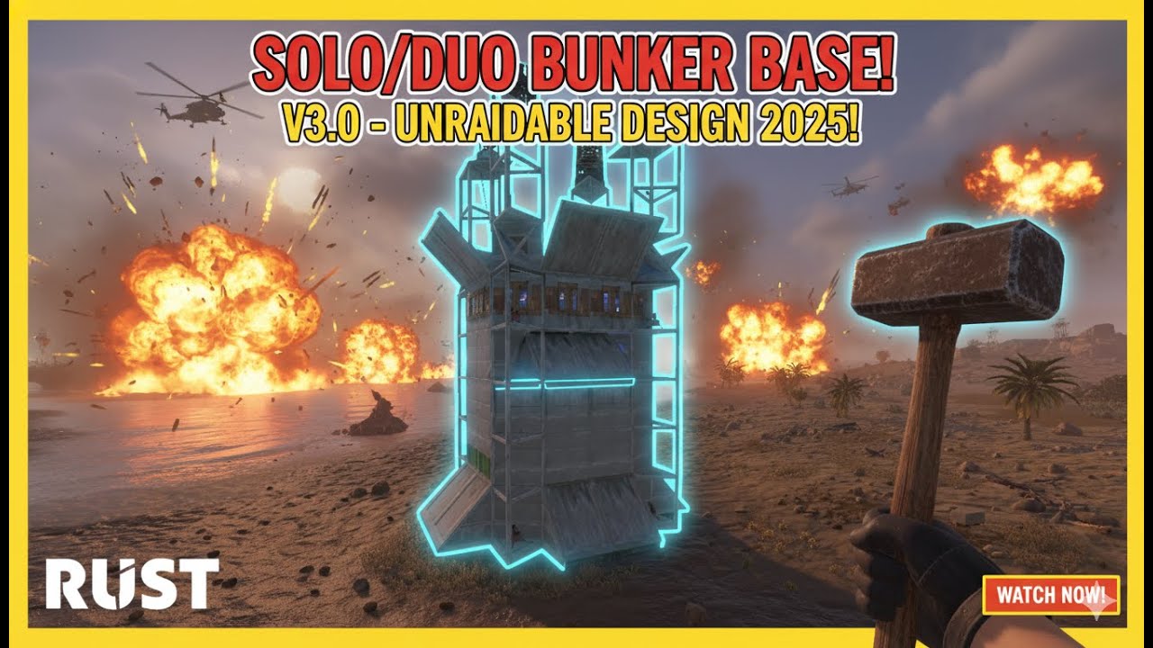 Refined Solo/Duo Bunker Base v3 – 360° Turret Defense & Max Loot ...