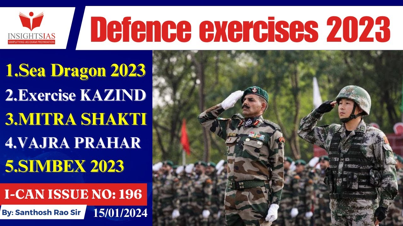 Defence exercises 2023||Important regional defence exercises by ...