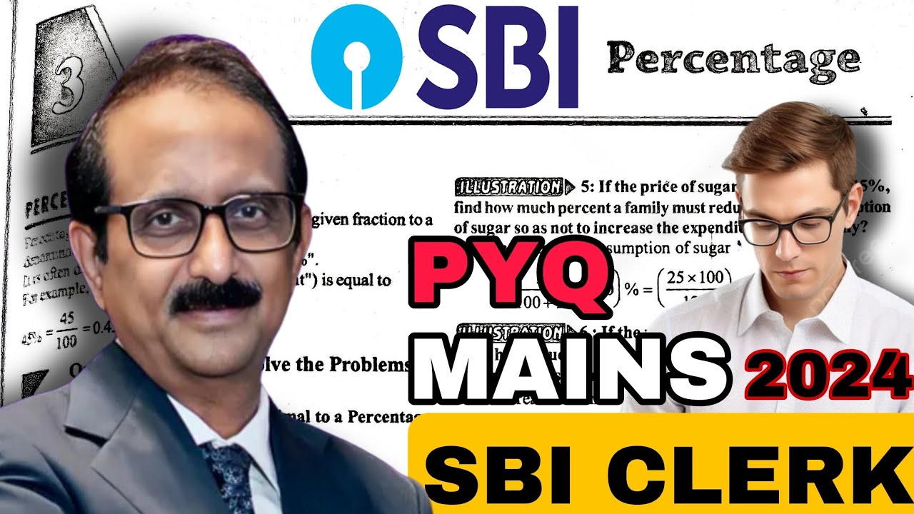 Percentage- SBI CLERK MAINS QUESTION PAPERS 2024 #sbi #sbipo #sbiclerk ...