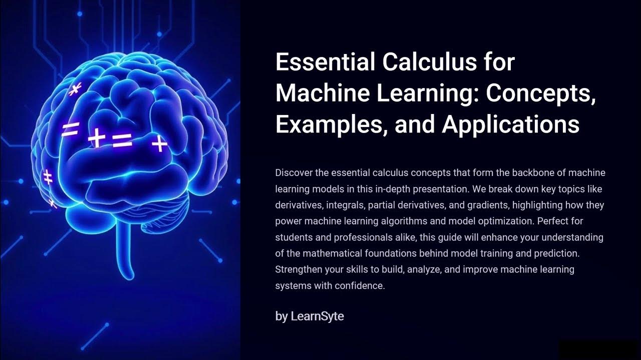 Essential Calculus for Machine Learning - Concepts, Examples, and ...