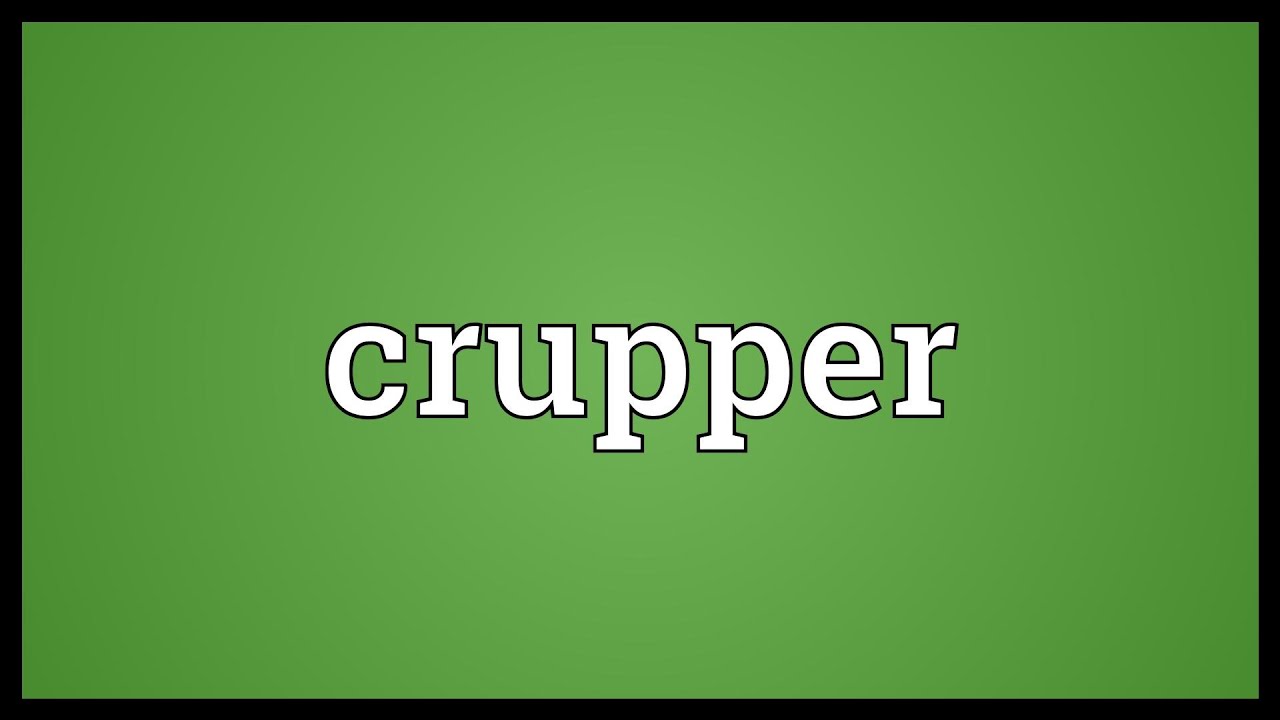Crupper Meaning - YouTube