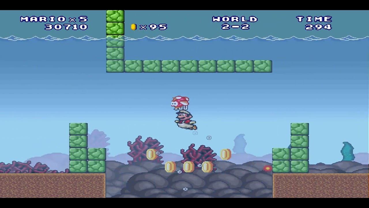 Super Mario Forever:SMB World 2 v2.1 - World 2-2 (Mario) - YouTube