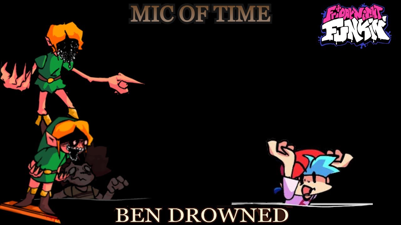 Friday Night Funkin' VS Ben Drowned Mic Of Time FULL WEEK | FNF MODS ...