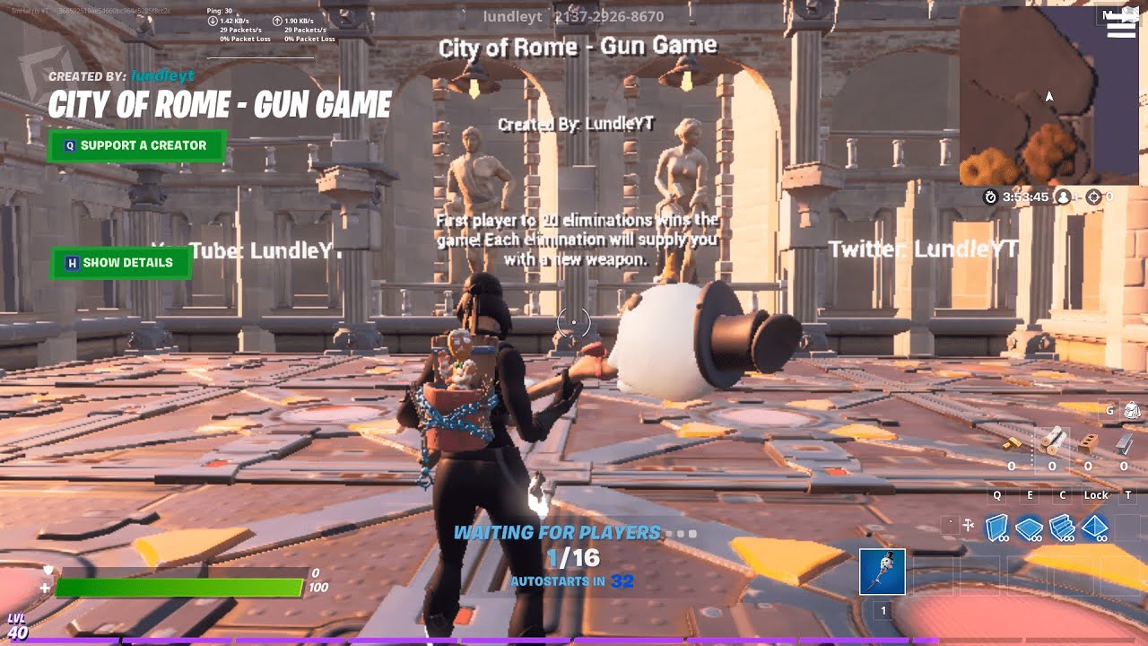 NEW City of Rome - Gun Game Map! Fortnite Creative - YouTube