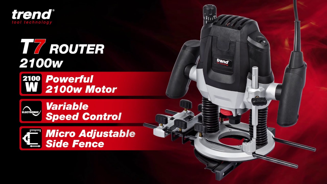 New Trend T7 2100W 1/2" Router - YouTube