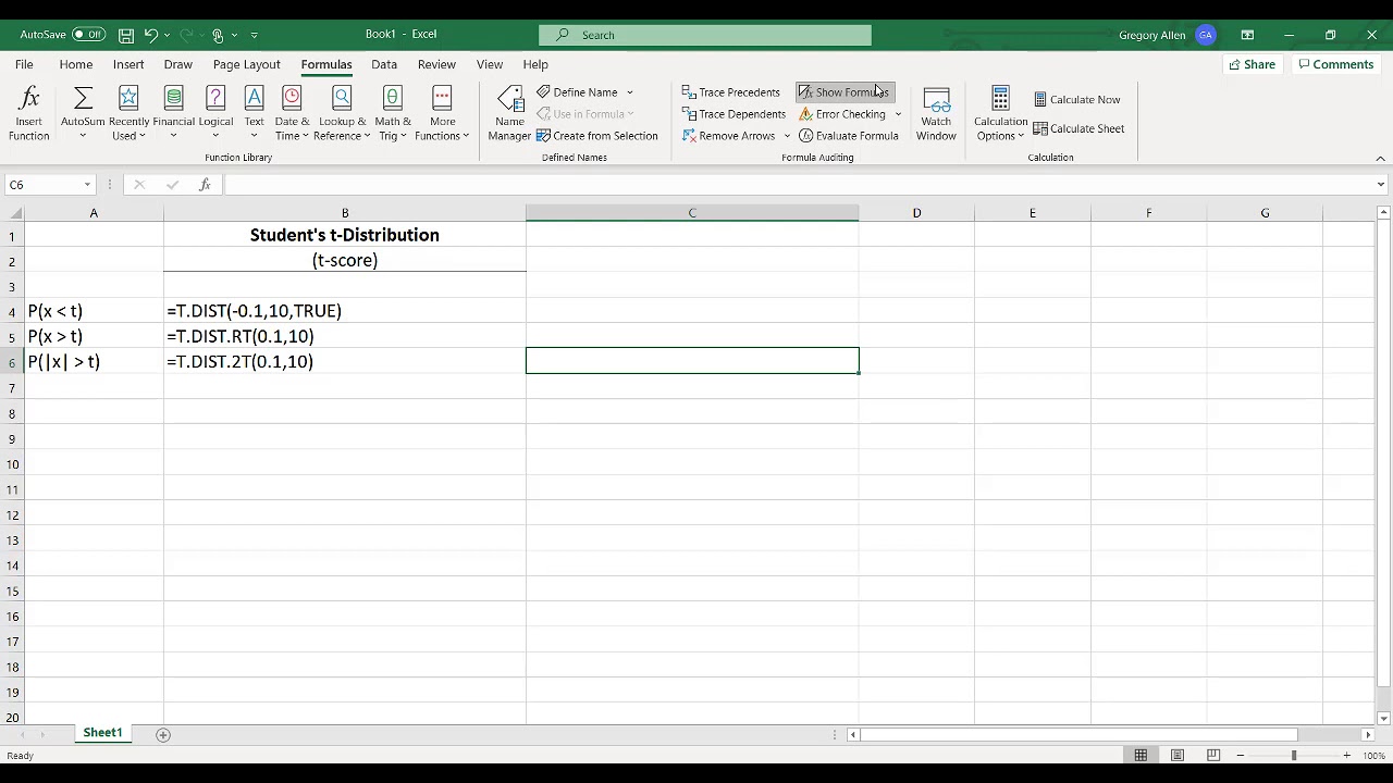 Excel s T Distribution Functions YouTube Excel s T Distribution Functions YouTube