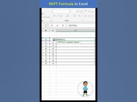 REPT Formula in Excel #excel #exceltips #exceltutorial #msexcel #microsoftexcel #developer # ...
