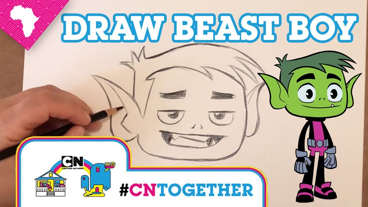 How To Draw Teen Titans Go: Beast Boy | #CNtogether | Cartoon Network ...