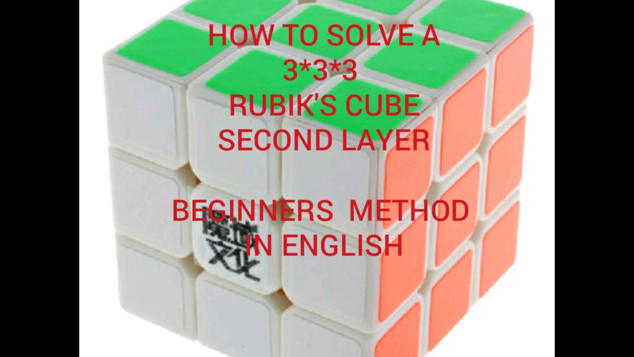#Part 2 How to solve a 3*3*3 Rubik's cube in English second layer - YouTube