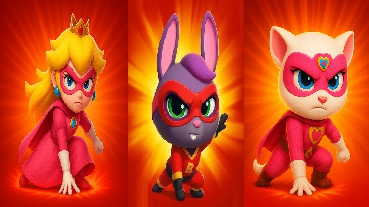 Talking Tom Hero Dash VS Subway Surfers New Game PEACH VS New Character ...