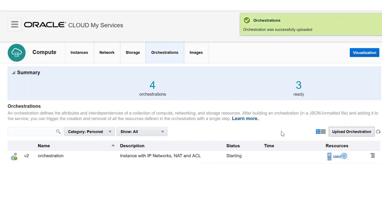 Use Orchestrations v2 in Oracle Cloud Infrastructure Compute Classic ...