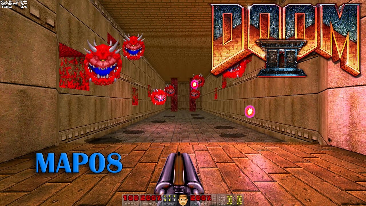 Doom II: Hell on Earth | MAP08: Tricks and Traps | 100% Playthrough ...