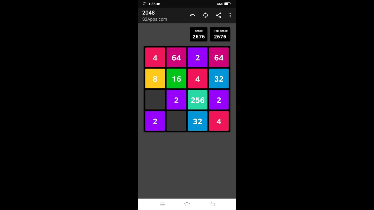 2048 game very interesting play this game - YouTube