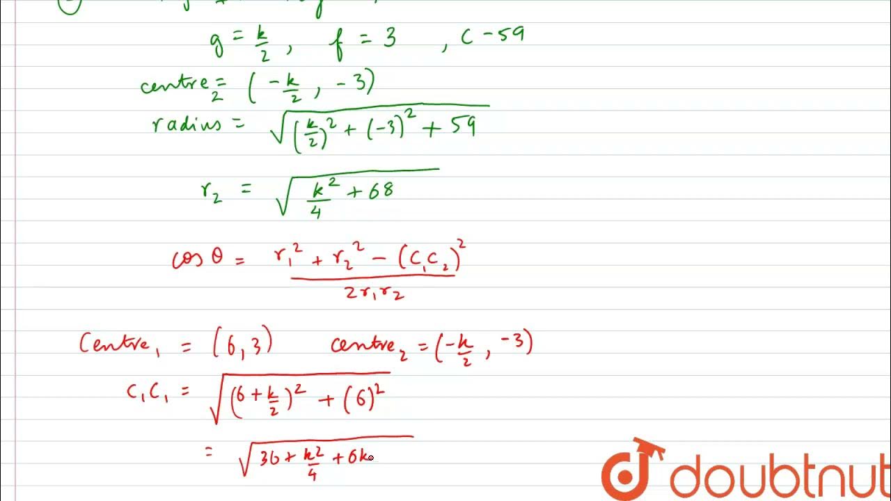if-the-the-angle-between-the-circles-x-2-y-2-12x-6y-41-0-andx-2-y-2-kx