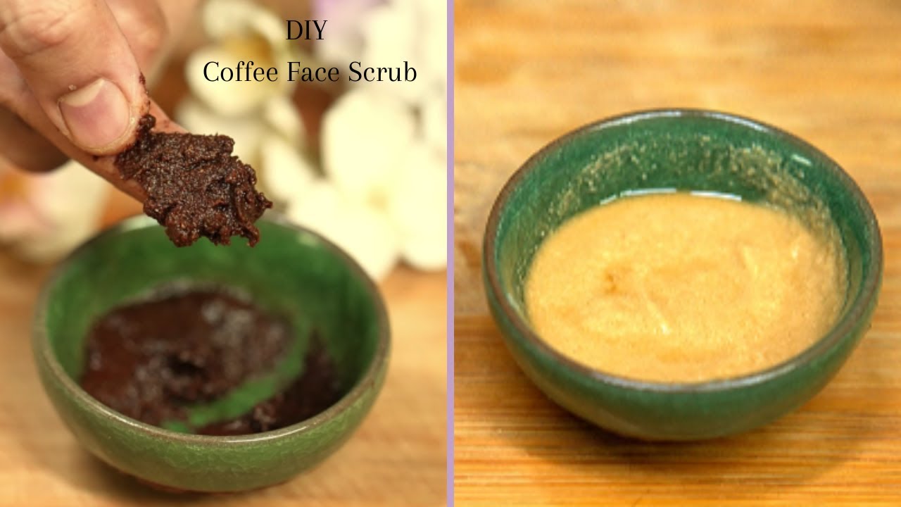 2 Different Natural DIY Coffee Face Scrub | Coffee Scrub Making at Home ...