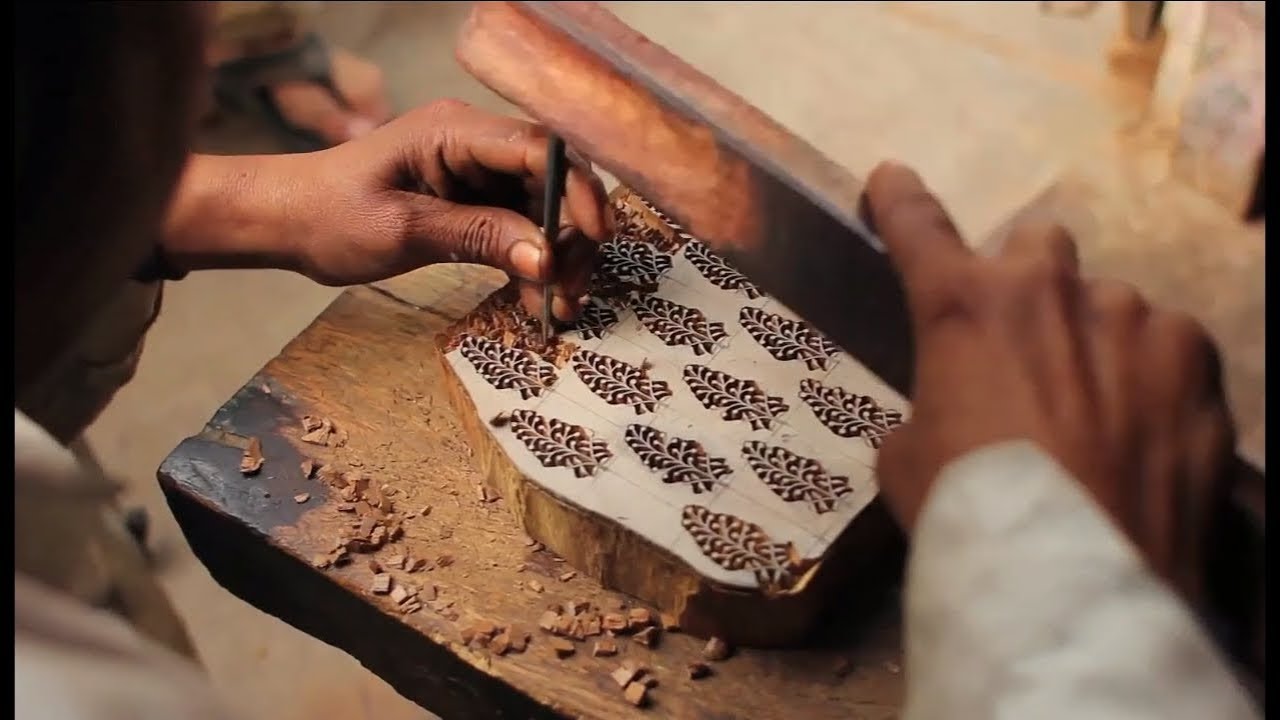 Mud block printing traditional printing technique of mud printing - YouTube
