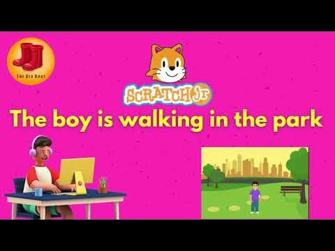 Scratch jr tutorial. The boy is walking in the park - YouTube