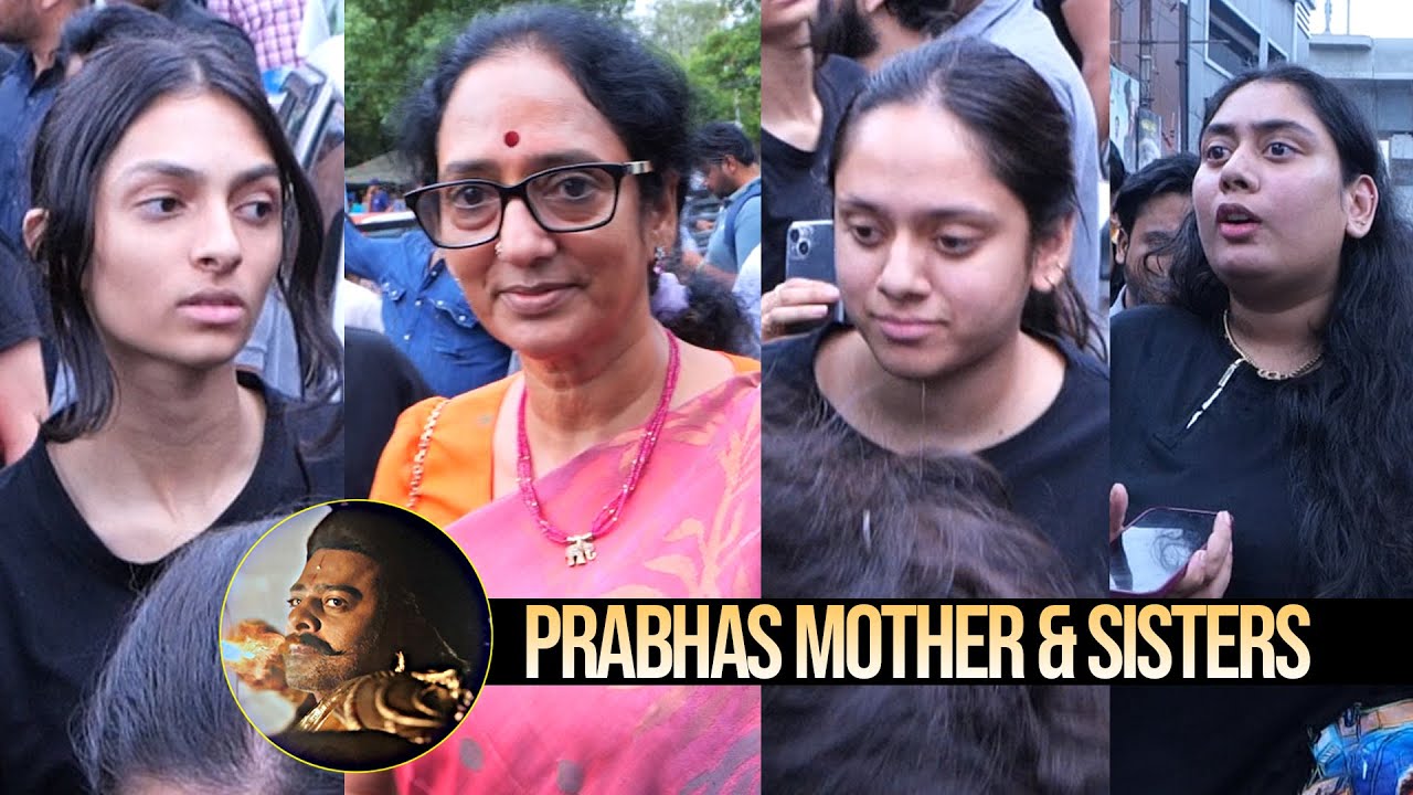 Prabhas Mother And Sisters Visuals At Prasad IMAX | Kalki 2898 AD Movie ...