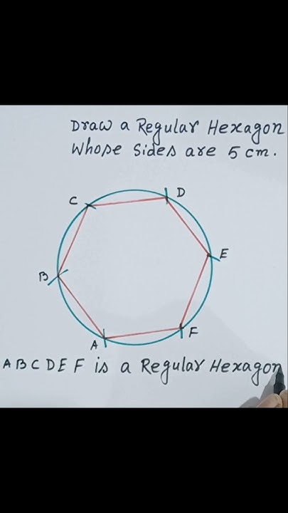How to construct a regular Hexagon || #geometry #hexagon #trending # ...