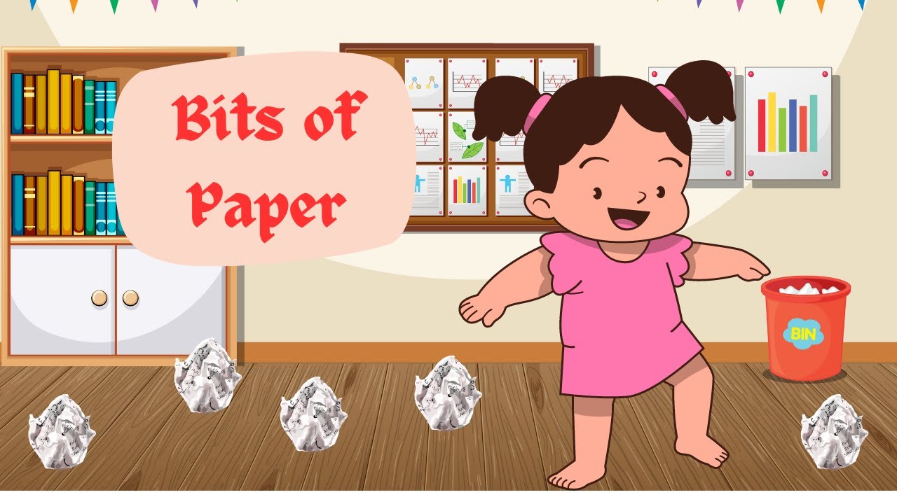 kids rhymes- Bits of Paper@roshicartoonkids preschoolers - YouTube