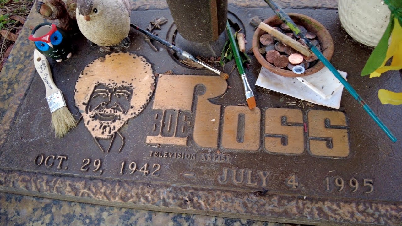 Famous Grave: Bob Ross - The Joy of Painting - YouTube