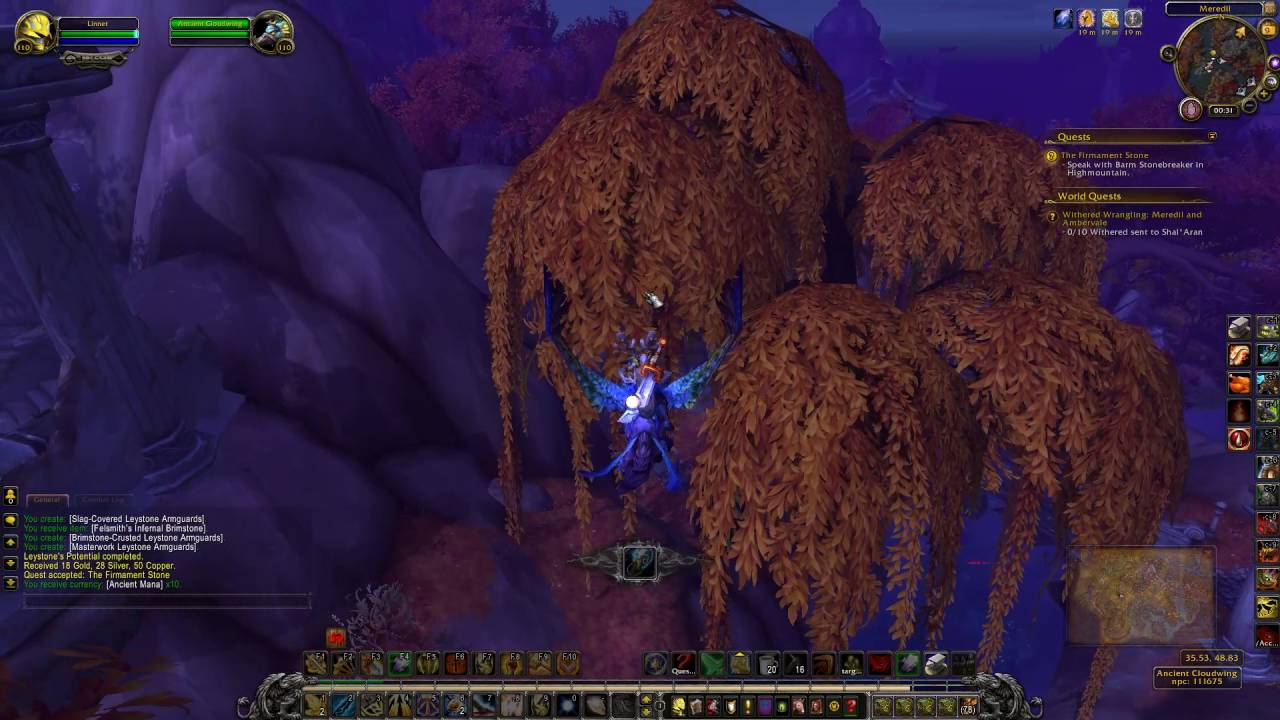 The Firmament Stone Quest ID 38530 Playthrough Broken Isles - YouTube