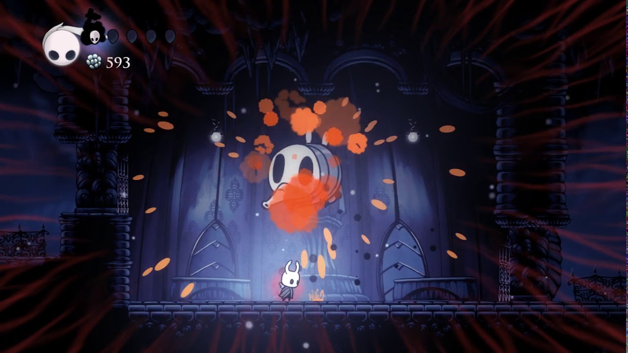 Hollow Knight Godmaster 1st Boss Fight Gruz Mother NO DAMAGE - YouTube
