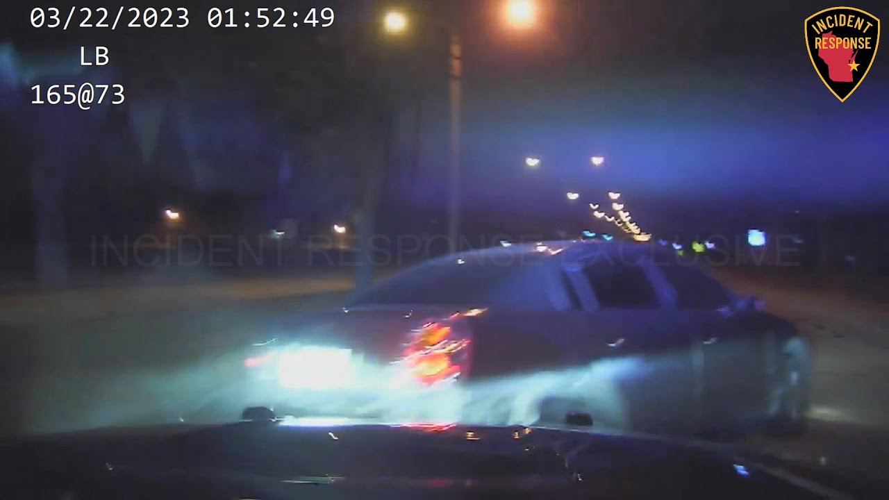 Dash Cam: Greenfield Police PIT Maneuver, Hair Bun Man Runs - YouTube
