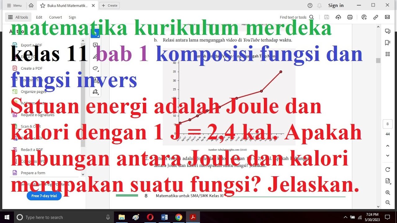 Matematika Kurikulum Merdeka Kelas 11 Satuan Energi Adalah Joule Dan
